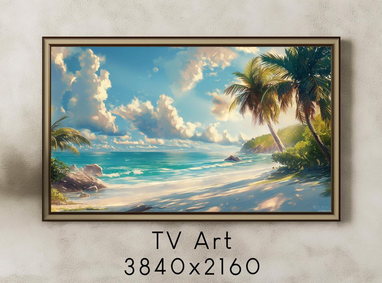 Digital Download | Tropical Beach | Samsung Frame TV Art | Summer ...