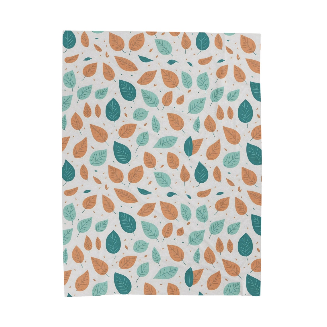 Cute Leaf Pattern Velveteen Plush Blanket / Leaf Blanket/ Fall and ...