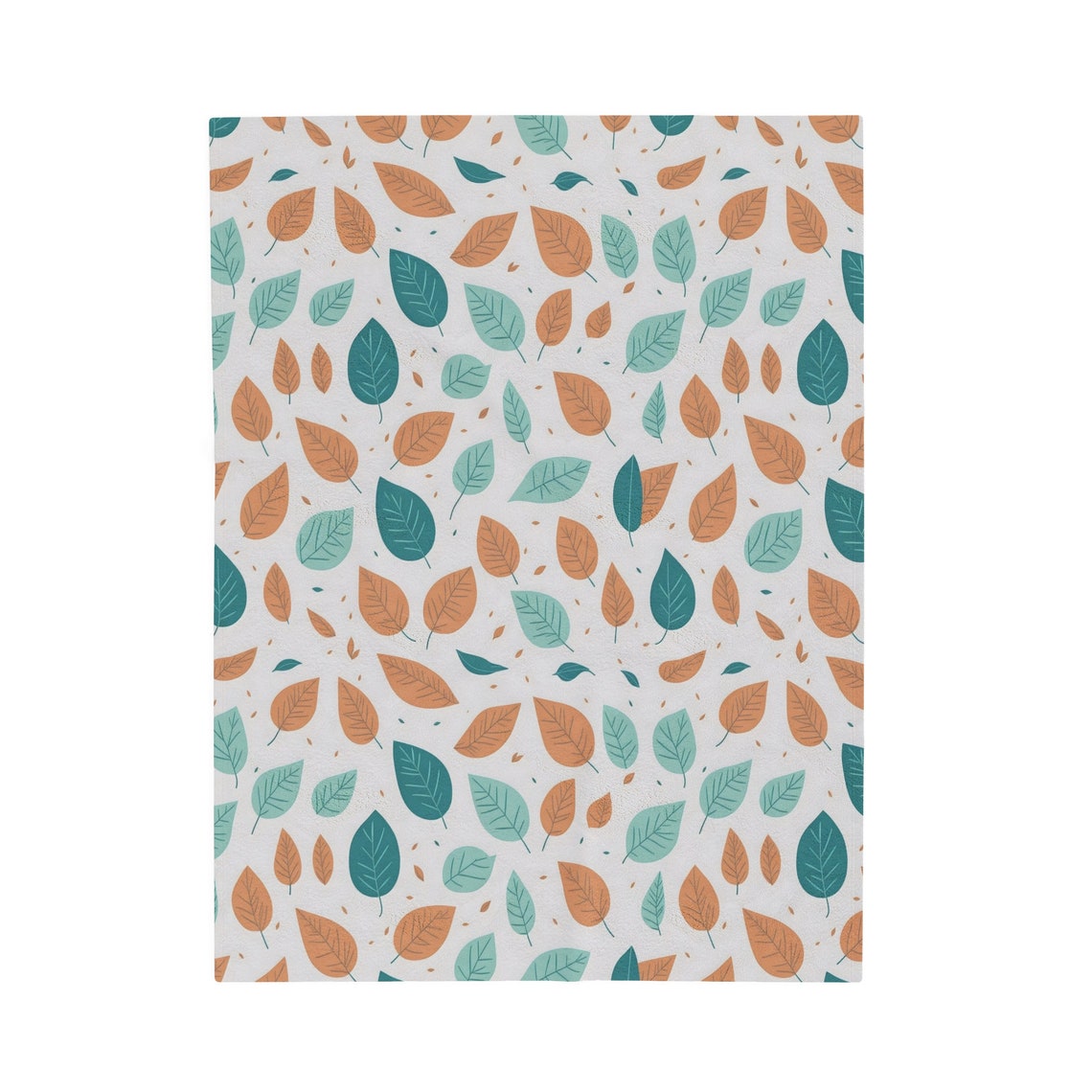 Cute Leaf Pattern Velveteen Plush Blanket / Leaf Blanket/ Fall and ...