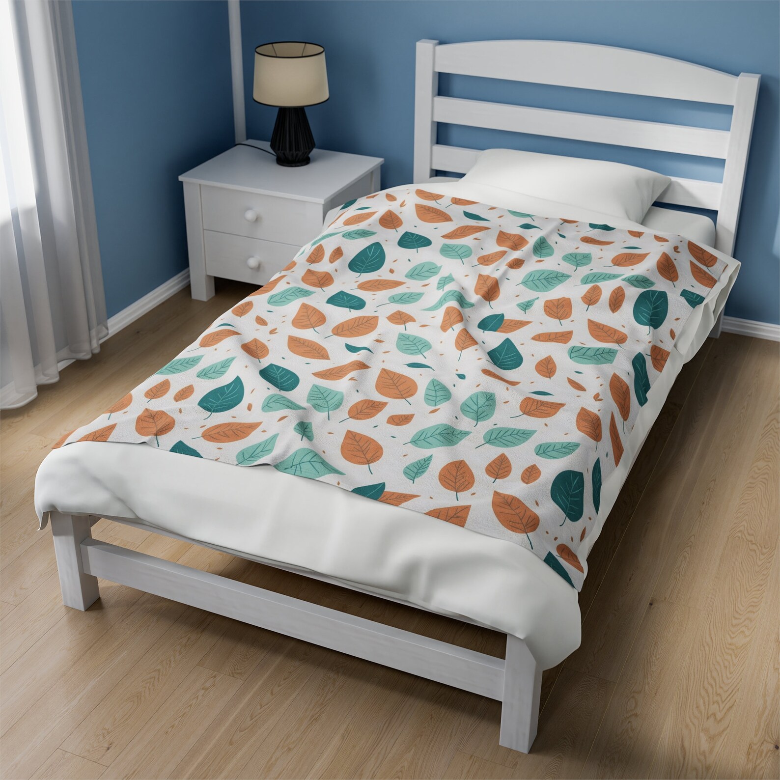 Cute Leaf Pattern Velveteen Plush Blanket / Leaf Blanket/ Fall and ...