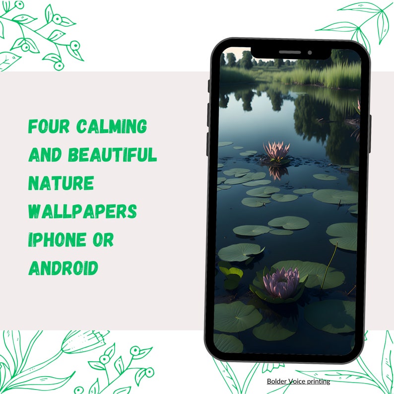 Four Simple and Pretty Nature Wallpapers for Phones. Lily Pad, Forest ...