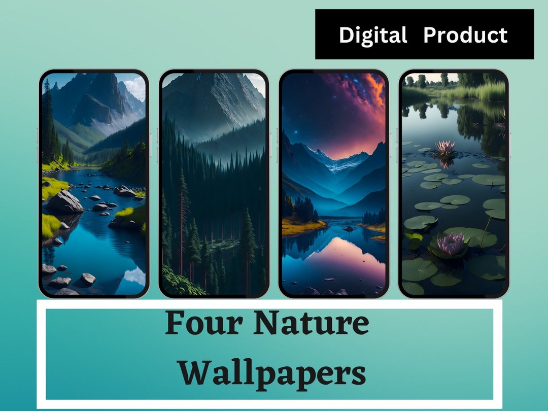 Four Simple and Pretty Nature Wallpapers for Phones. Lily Pad, Forest ...