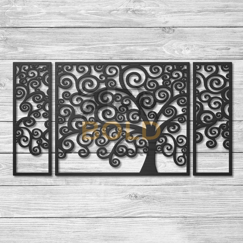 Árbol de 3 paneles DXF y SVG - Etsy México