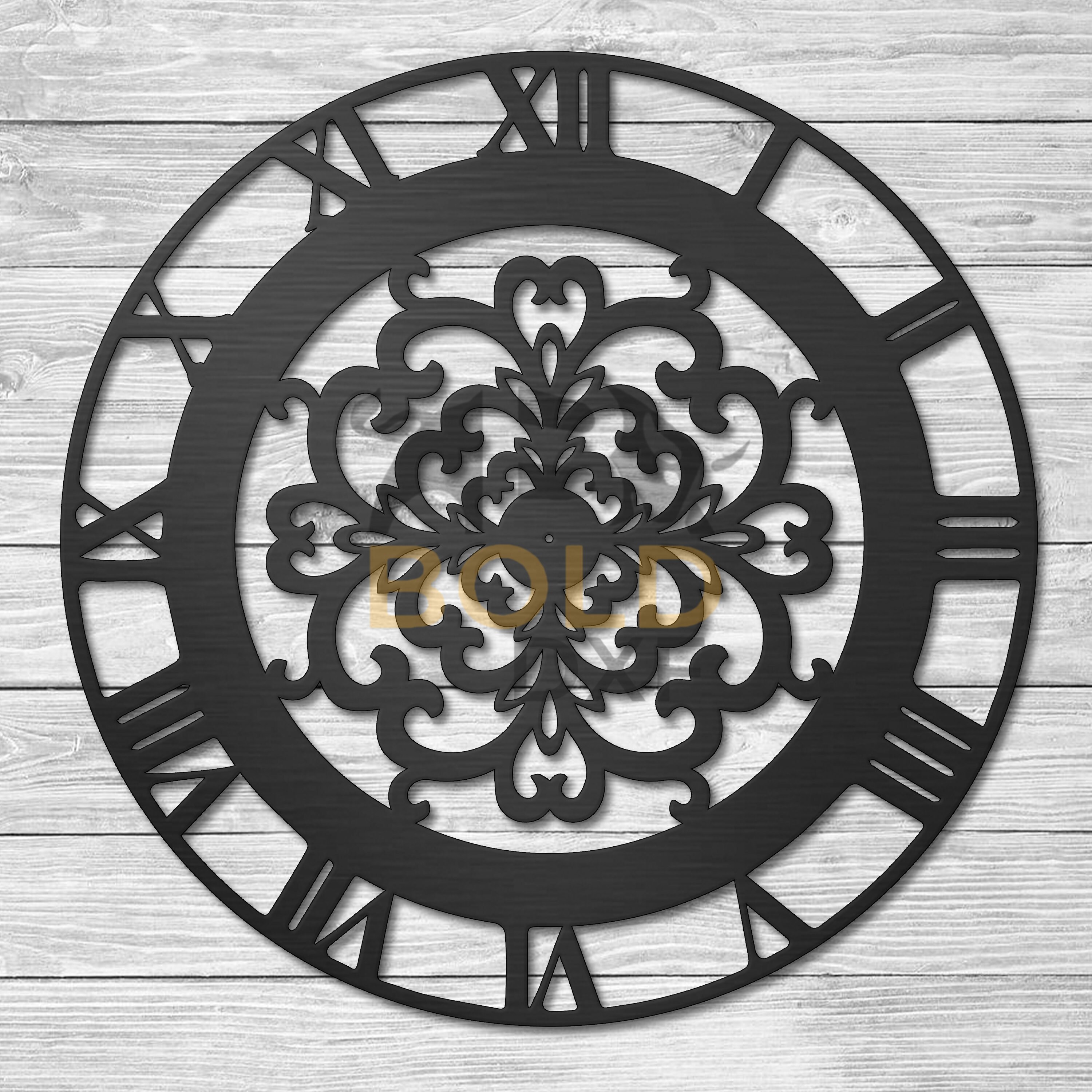 Clock - Roman DXF & SVG - Etsy