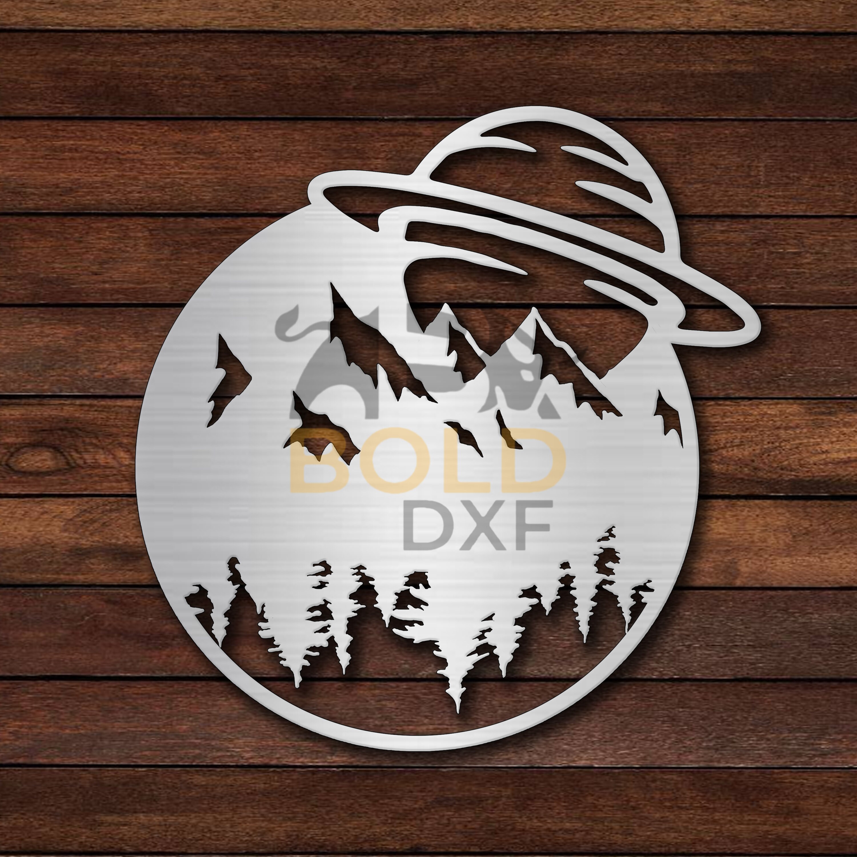 Mountains and Planet DXF & SVG - Etsy