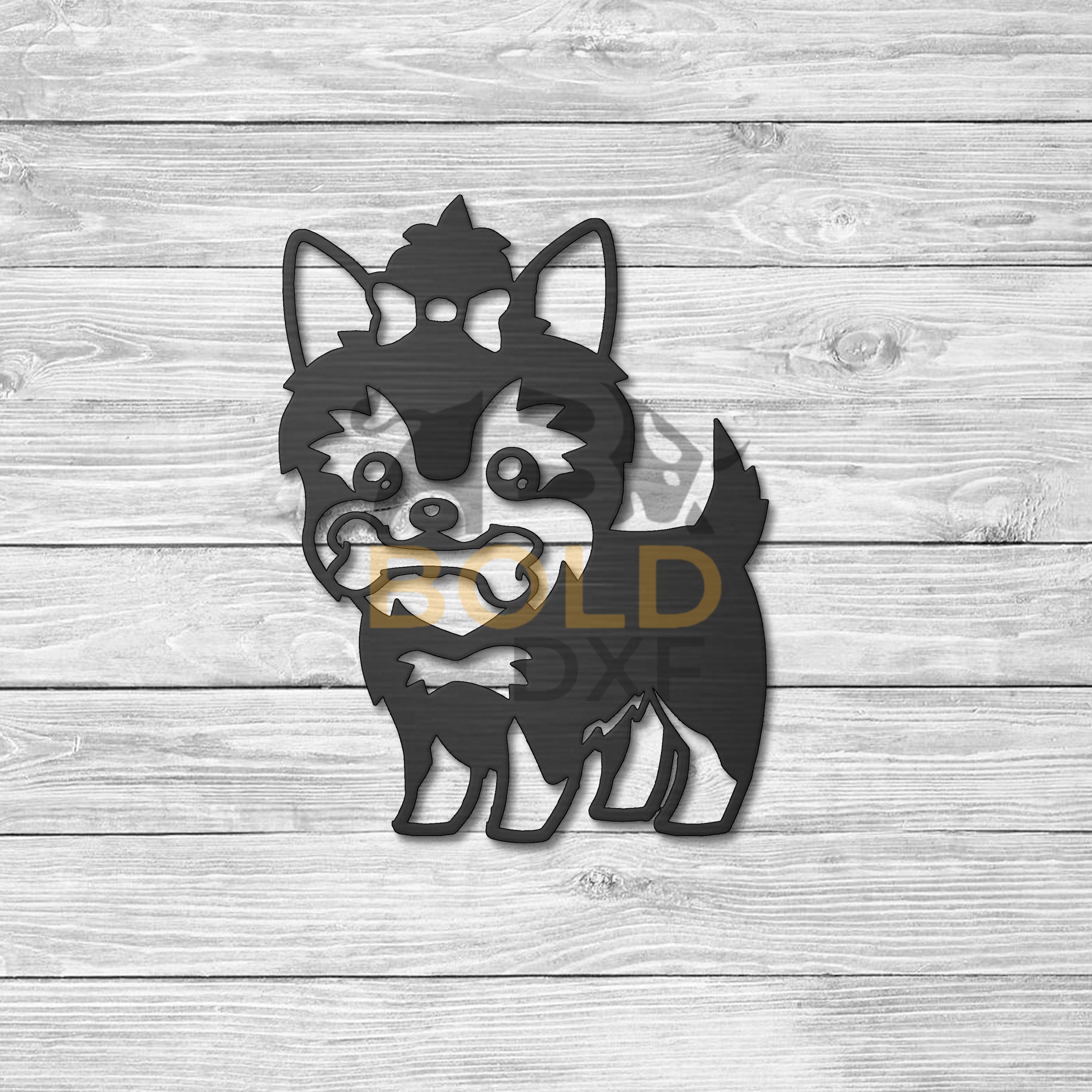 Yorkie With Bone DXF & SVG - Etsy