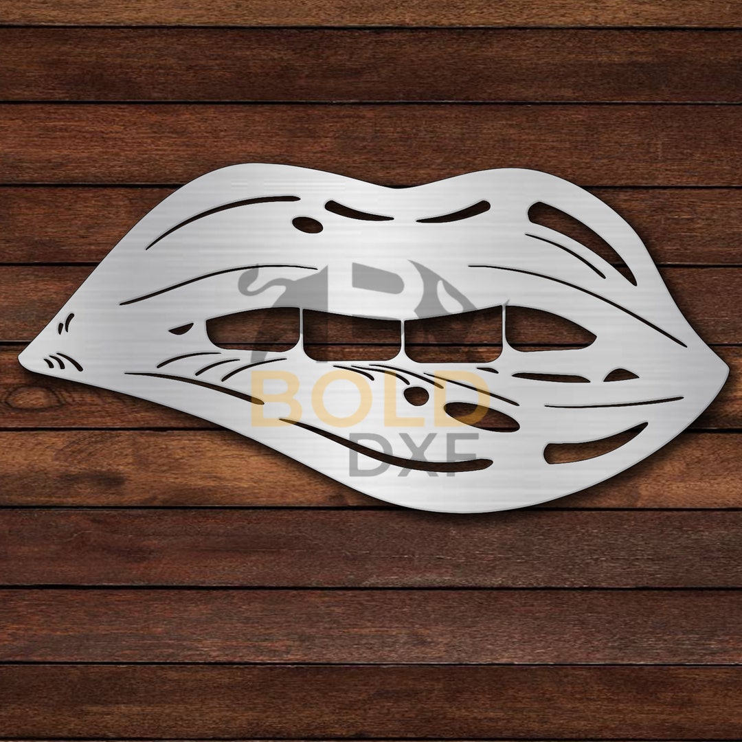 Lip Bite DXF & SVG - Etsy