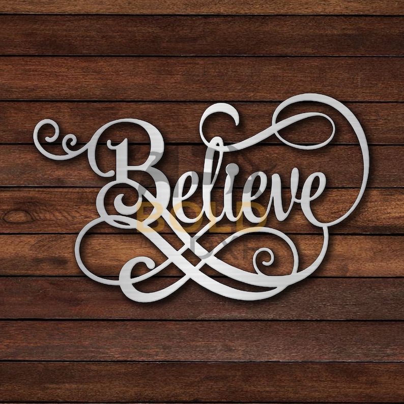 Believe DXF & SVG - Etsy
