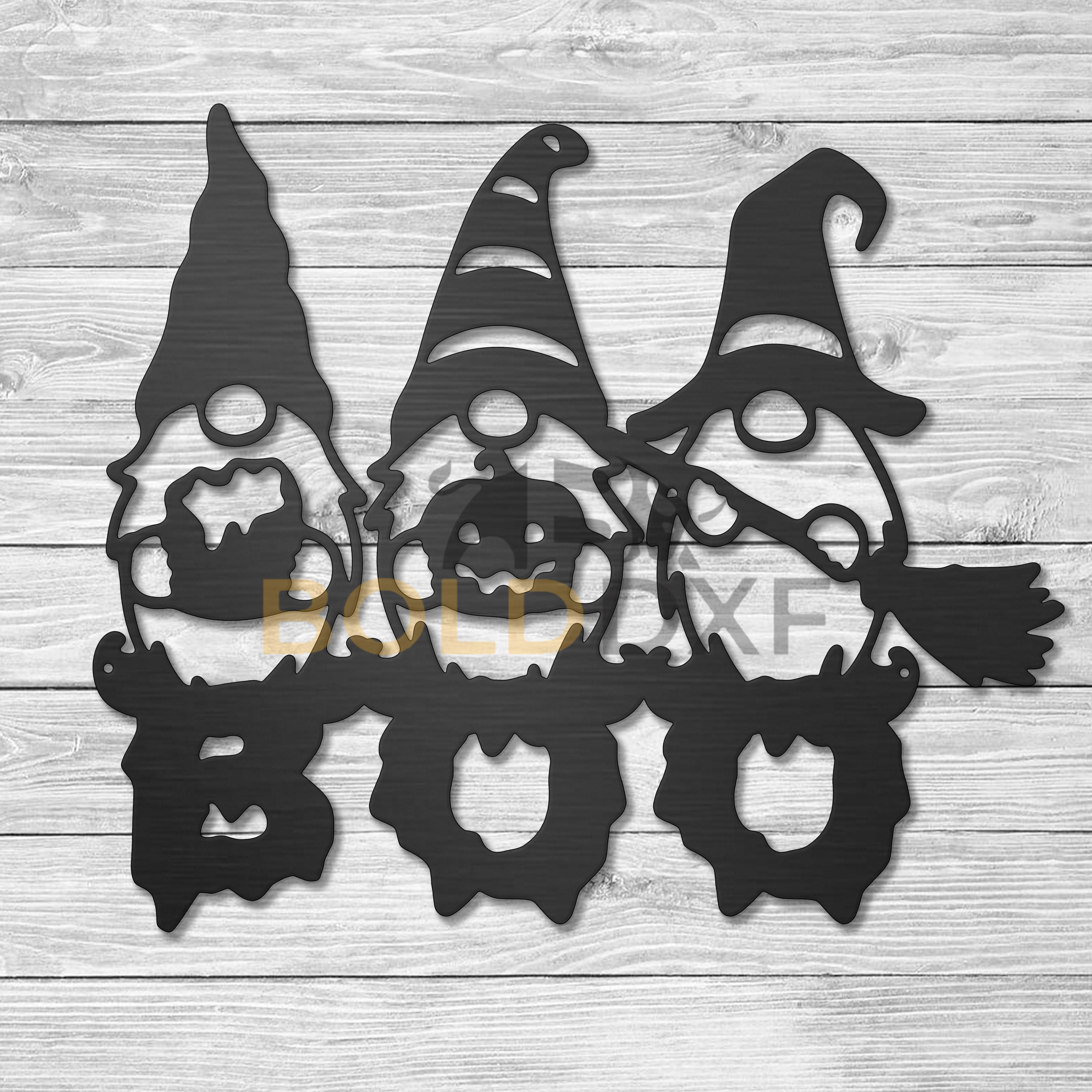 Halloween Garden Gnomes Boo DXF & SVG - Etsy