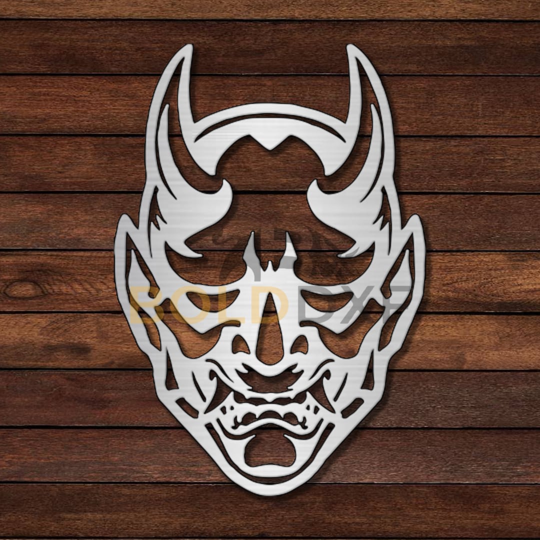 Hannya Mask DXF & SVG - Etsy