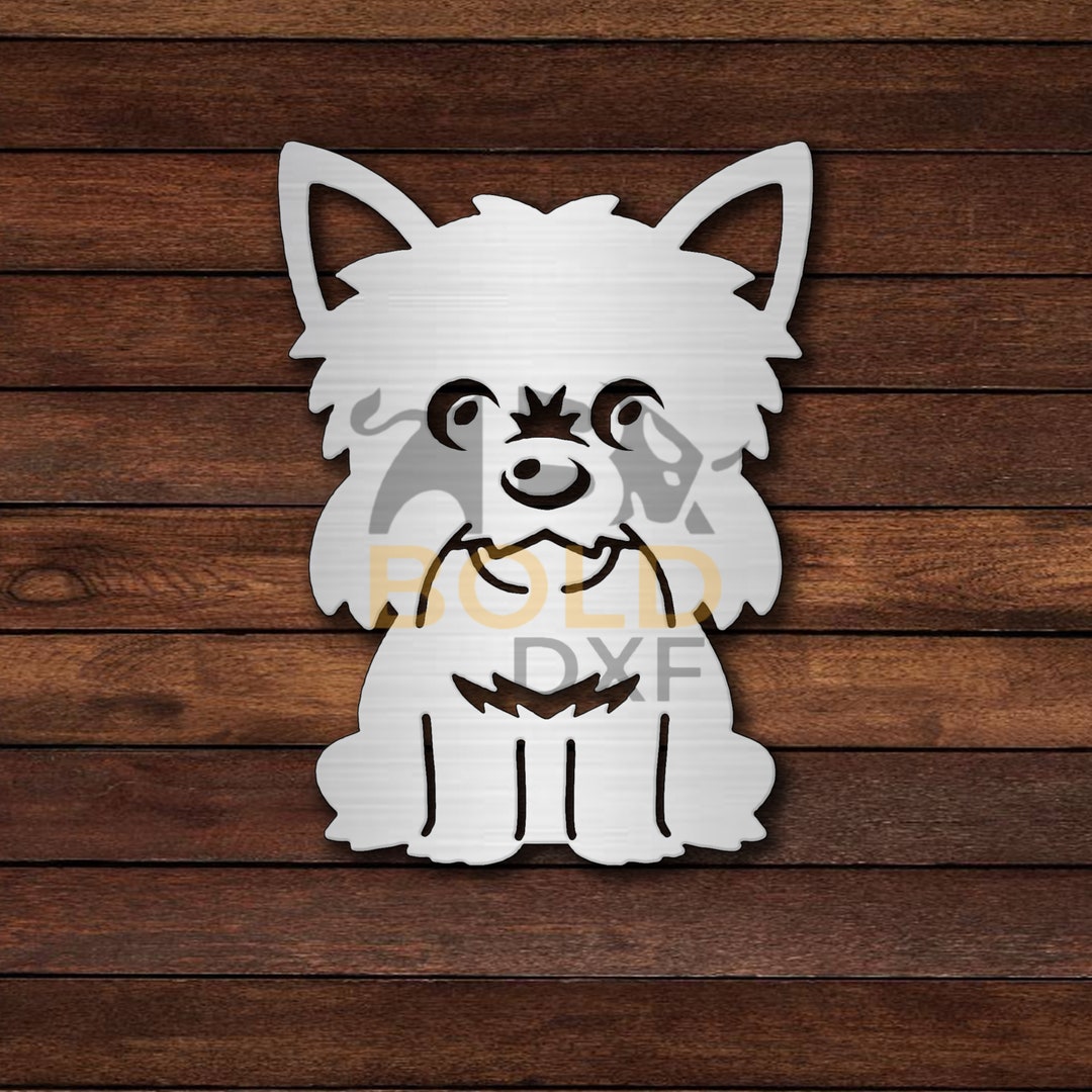 Black Yorkie DXF & SVG - Etsy