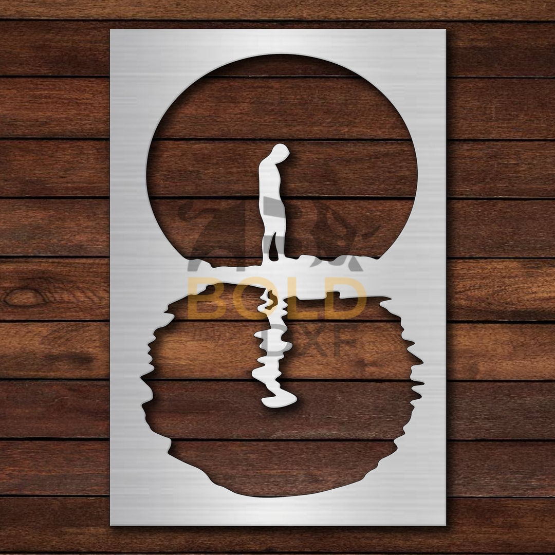 Man and Moon DXF & SVG - Etsy