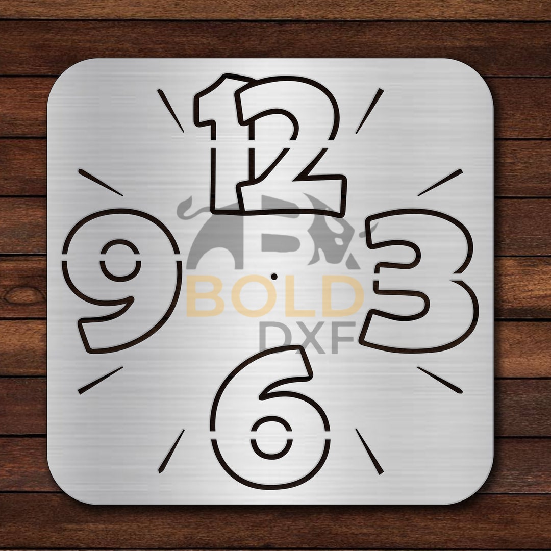 Clock - 12 3 6 9 DXF & SVG - Etsy