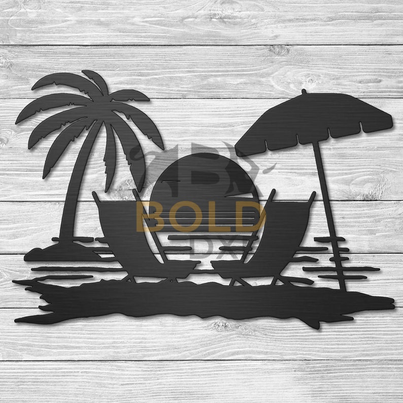 Beach Sunset Design 2 DXF & SVG - Etsy