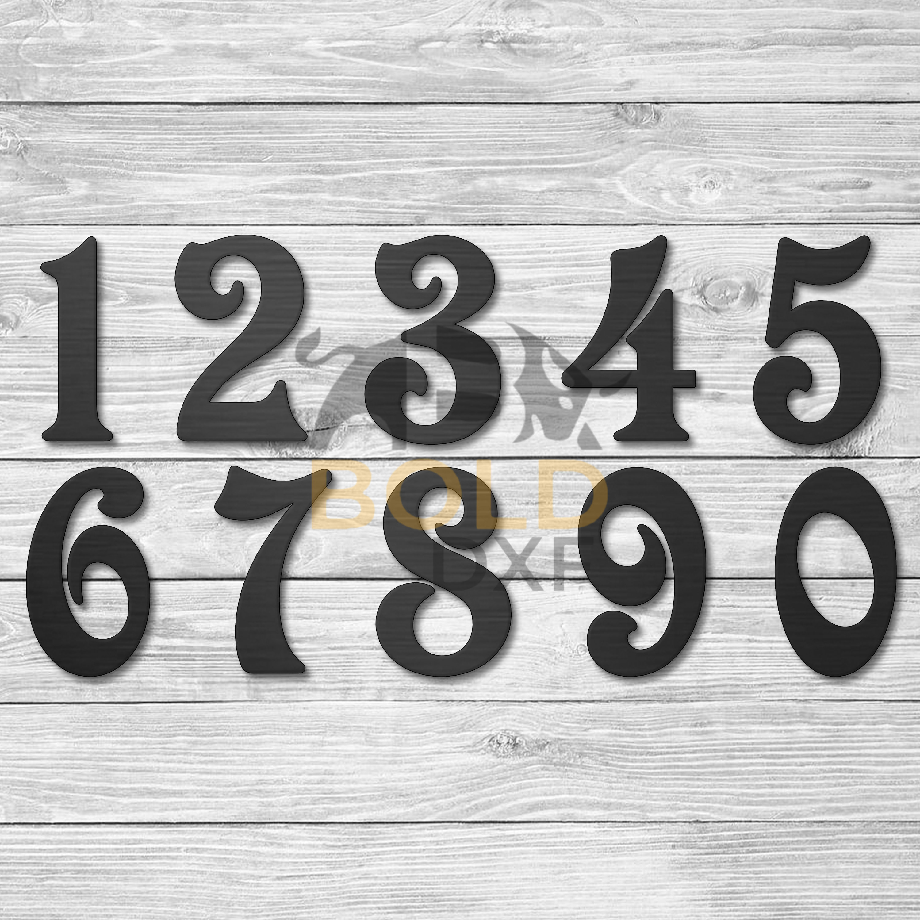 House Number Font - Design 2 DXF & SVG - Etsy