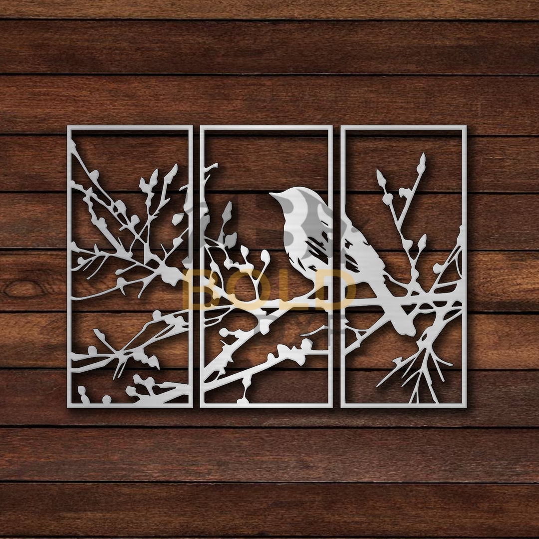 3 Panel Bird DXF & SVG - Etsy