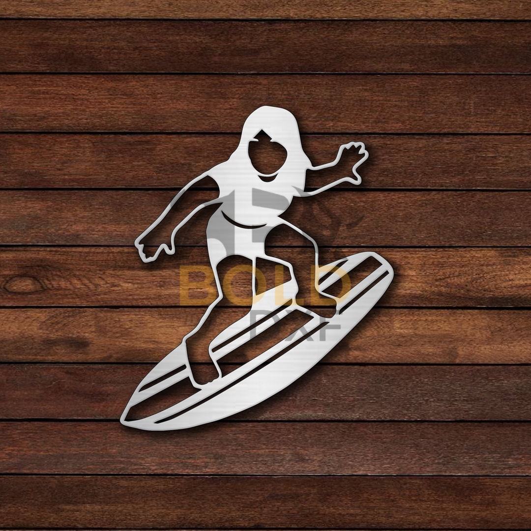 Girl Surfing Emoji DXF & SVG - Etsy