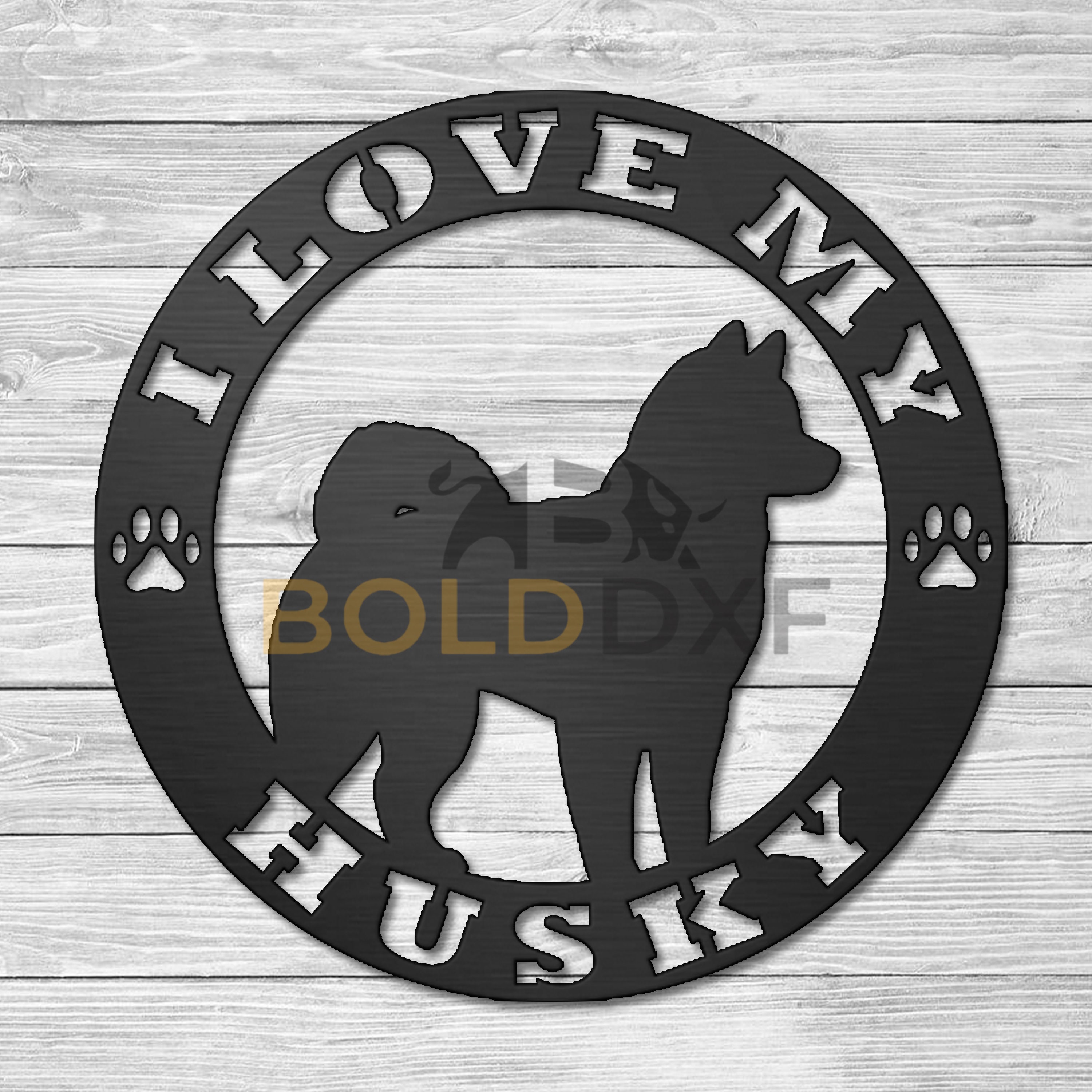 I Love My Husky DXF & SVG - Etsy
