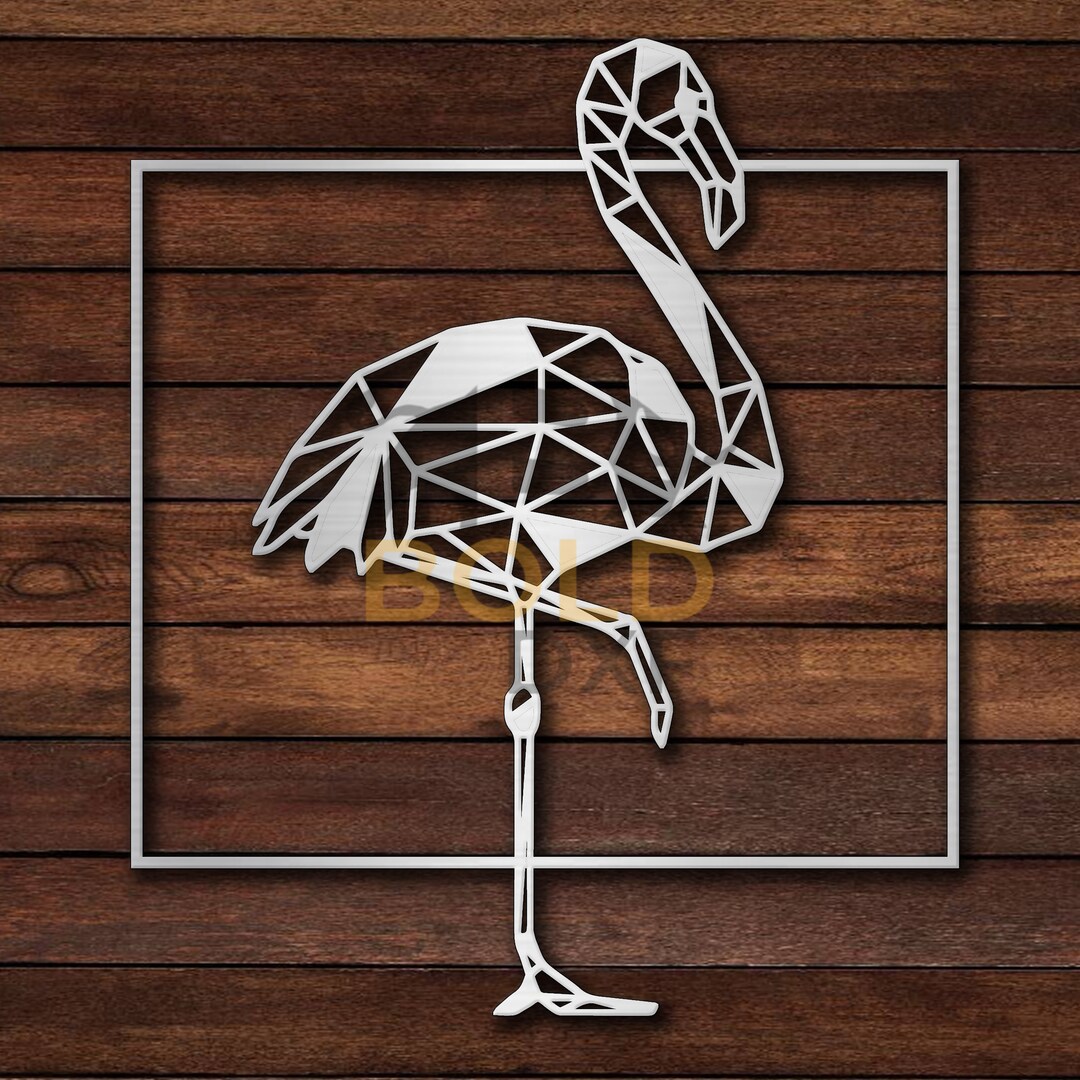 Geometric Flamingo DXF & SVG - Etsy