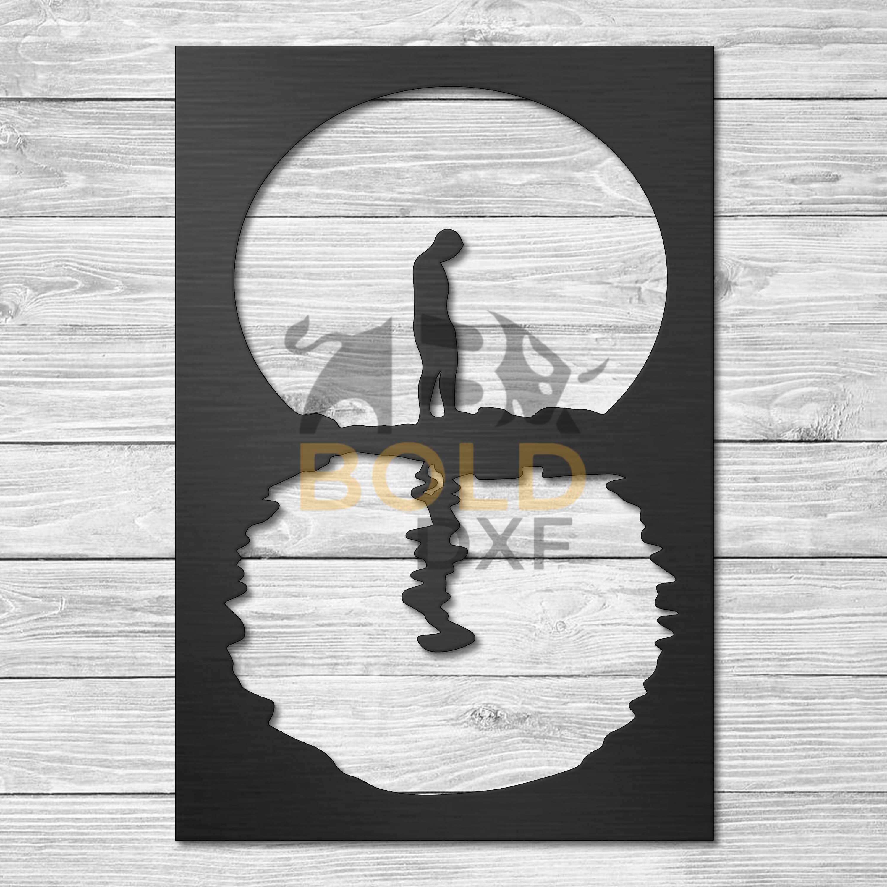 Man and Moon DXF & SVG - Etsy