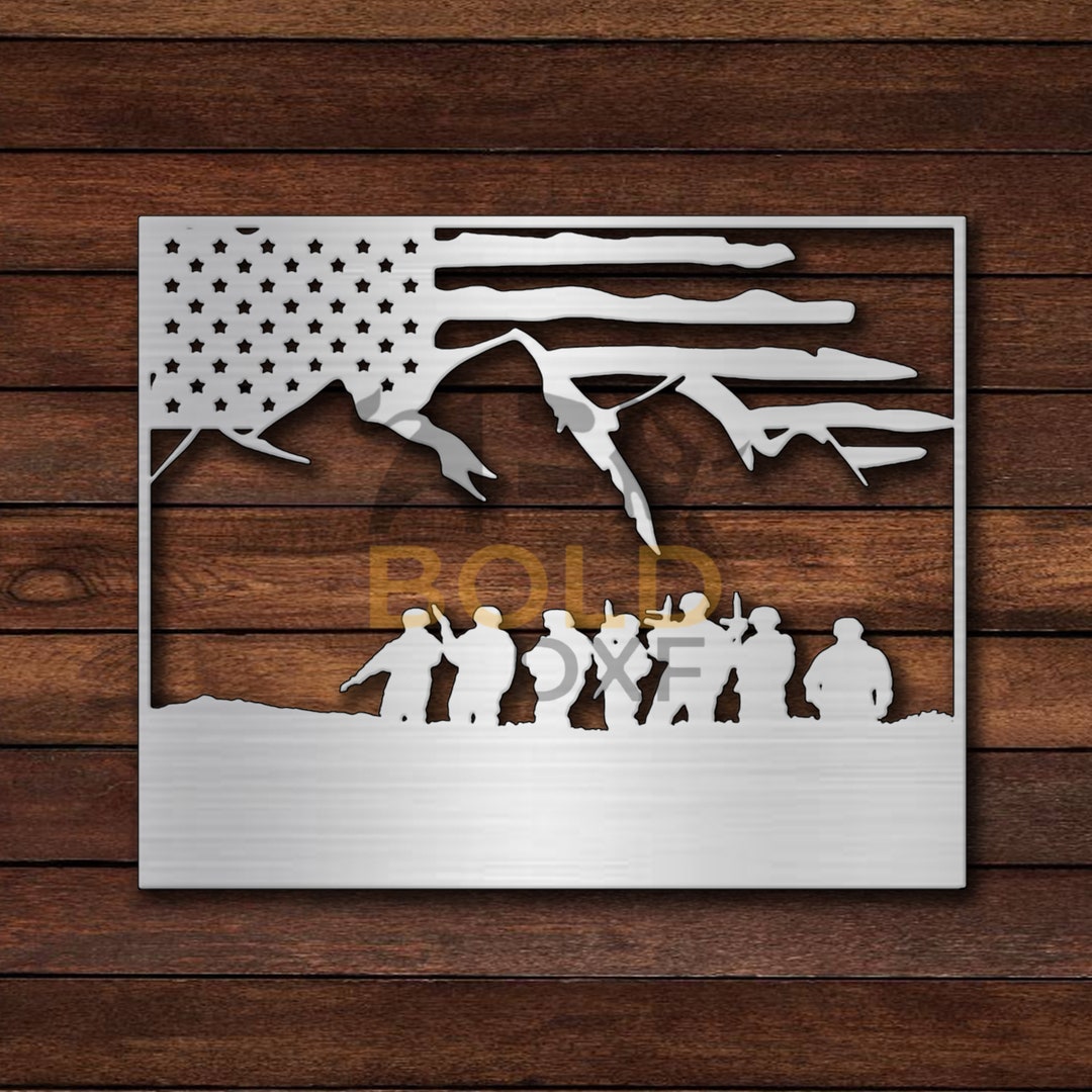 Soldier and Flag DXF & SVG - Etsy