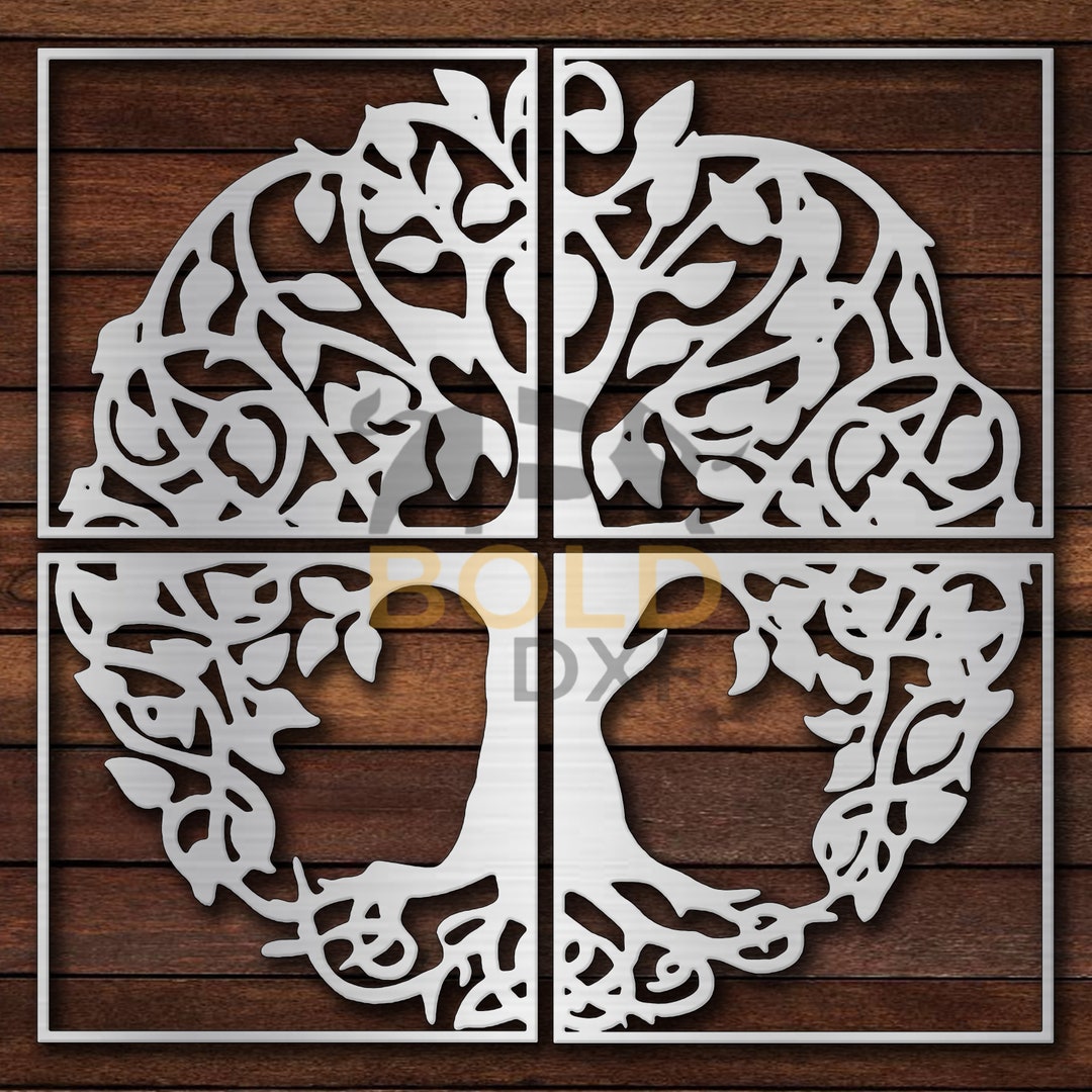 Árbol de 4 paneles DXF y SVG - Etsy México