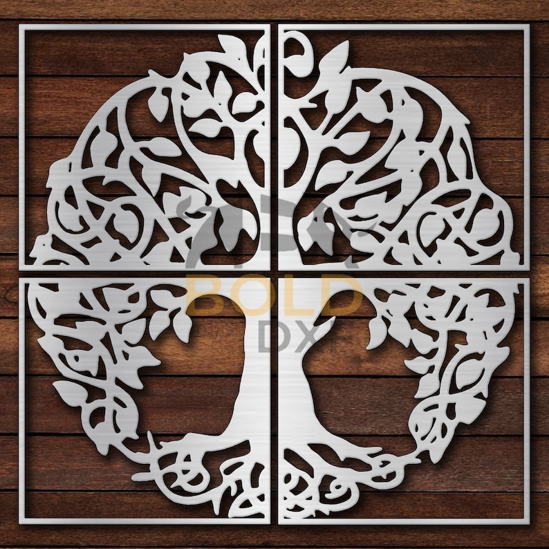 Árbol de 4 paneles DXF y SVG - Etsy México