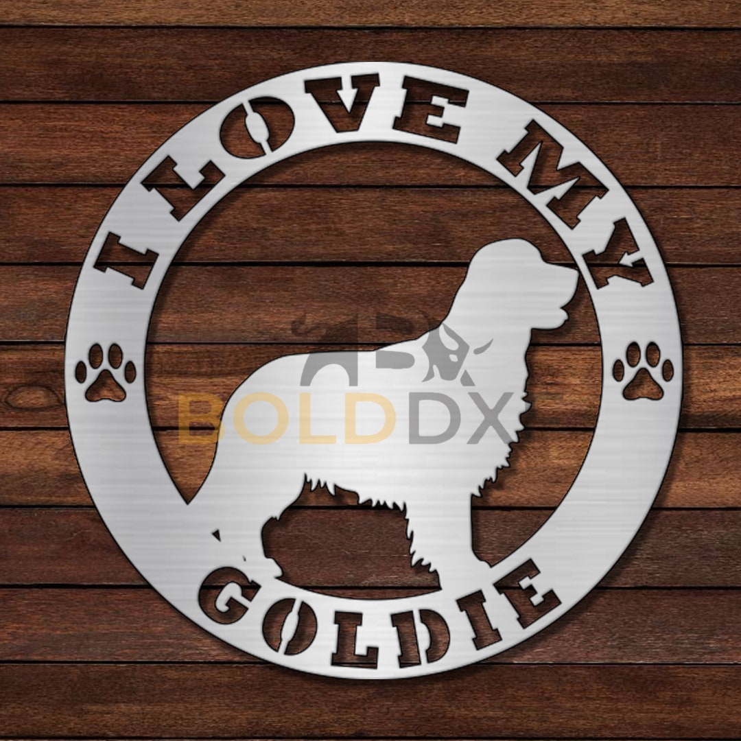 I Love My Golden Retriever DXF & SVG - Etsy
