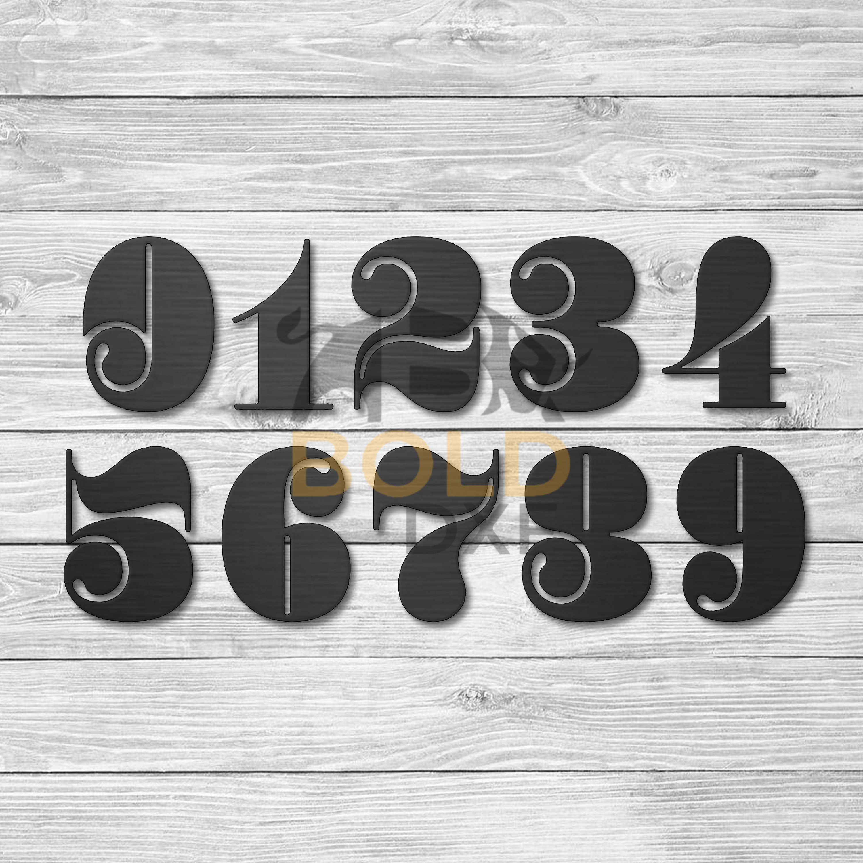 House Number Font - Design 1 DXF & SVG - Etsy