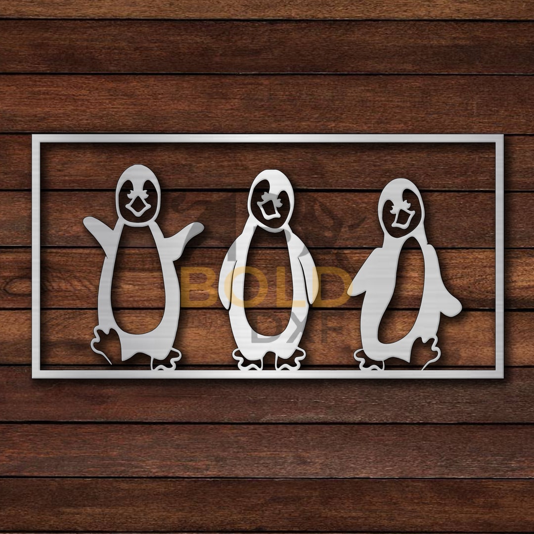 Penguin DXF & SVG - Etsy