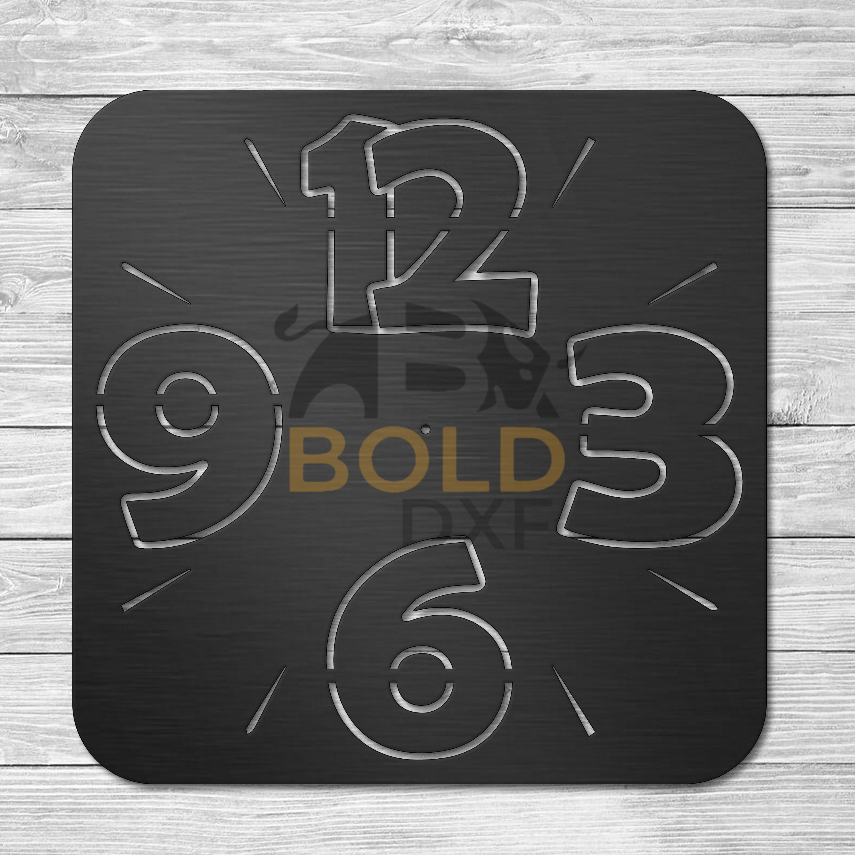 Clock - 12 3 6 9 DXF & SVG - Etsy