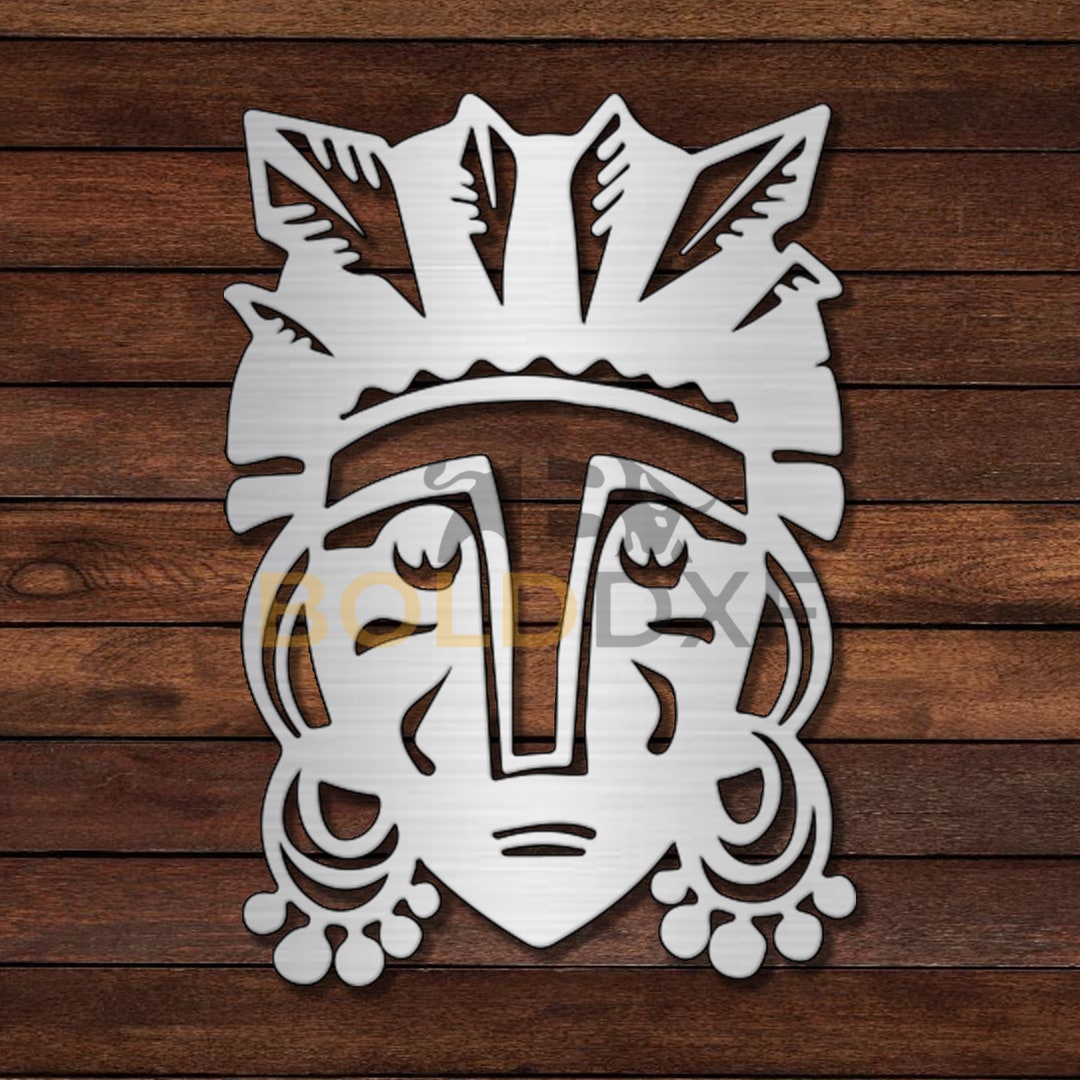 African Native Mask Design 1 DXF & SVG - Etsy