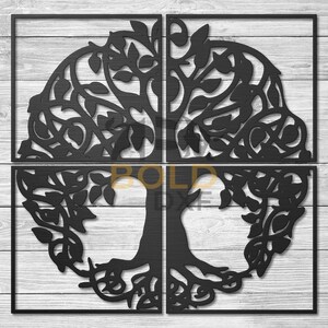 Árbol de 4 paneles DXF y SVG - Etsy México