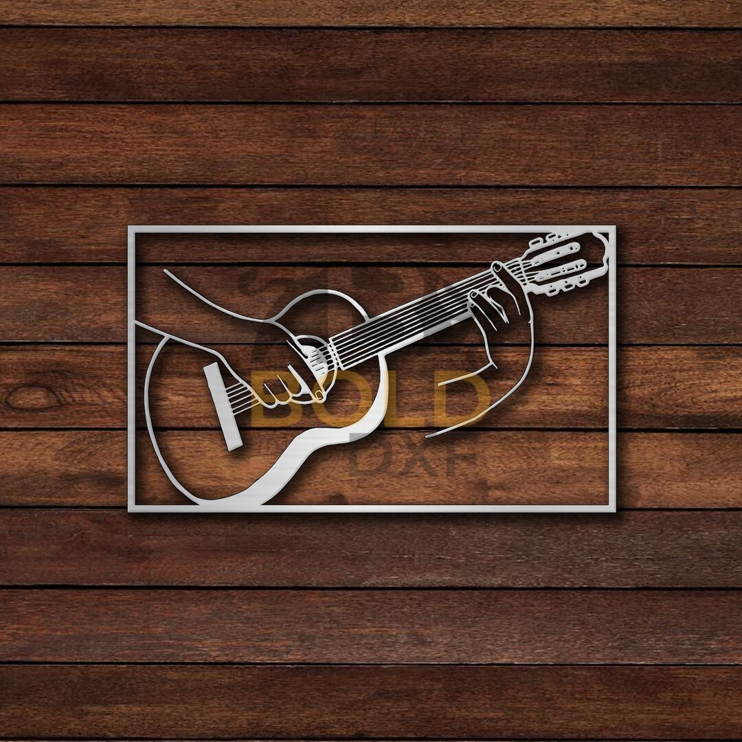 Playing Guitar DXF & SVG - Etsy