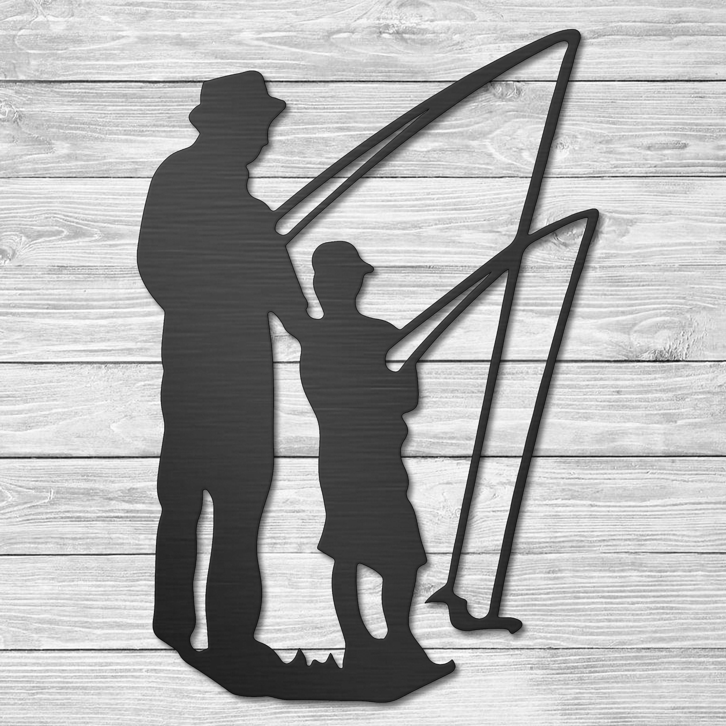 Father and Son Fishing DXF & SVG - Etsy