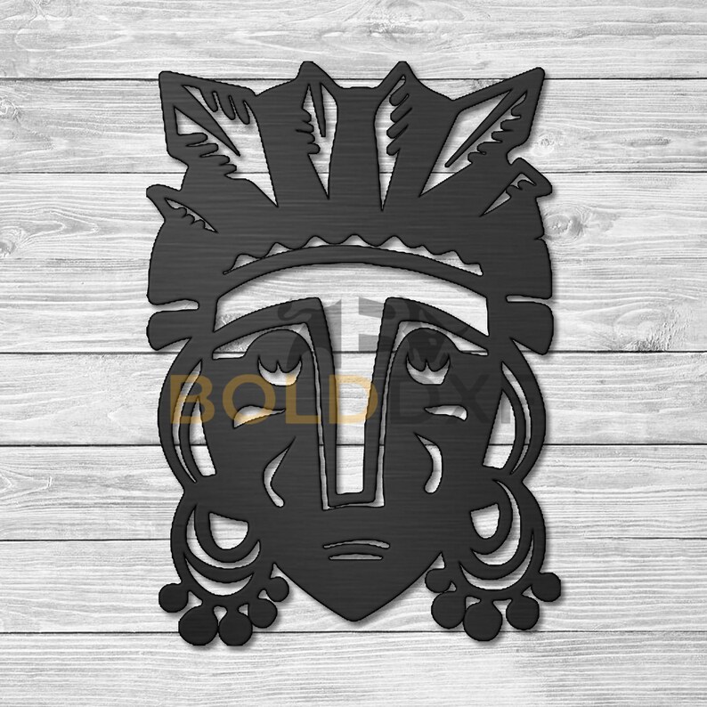 African Native Mask Design 1 DXF & SVG - Etsy