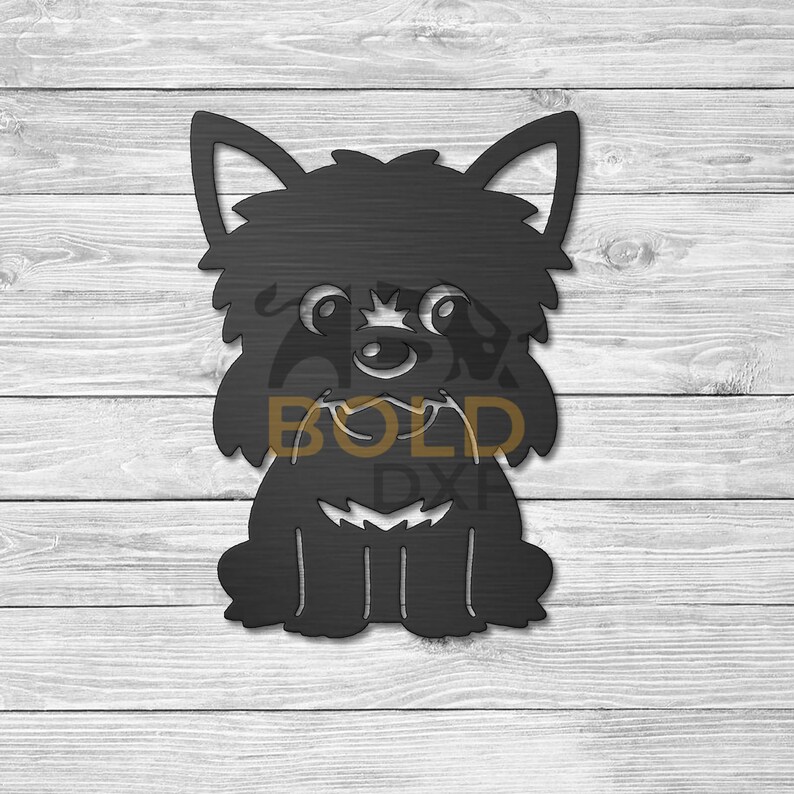 Black Yorkie DXF & SVG - Etsy