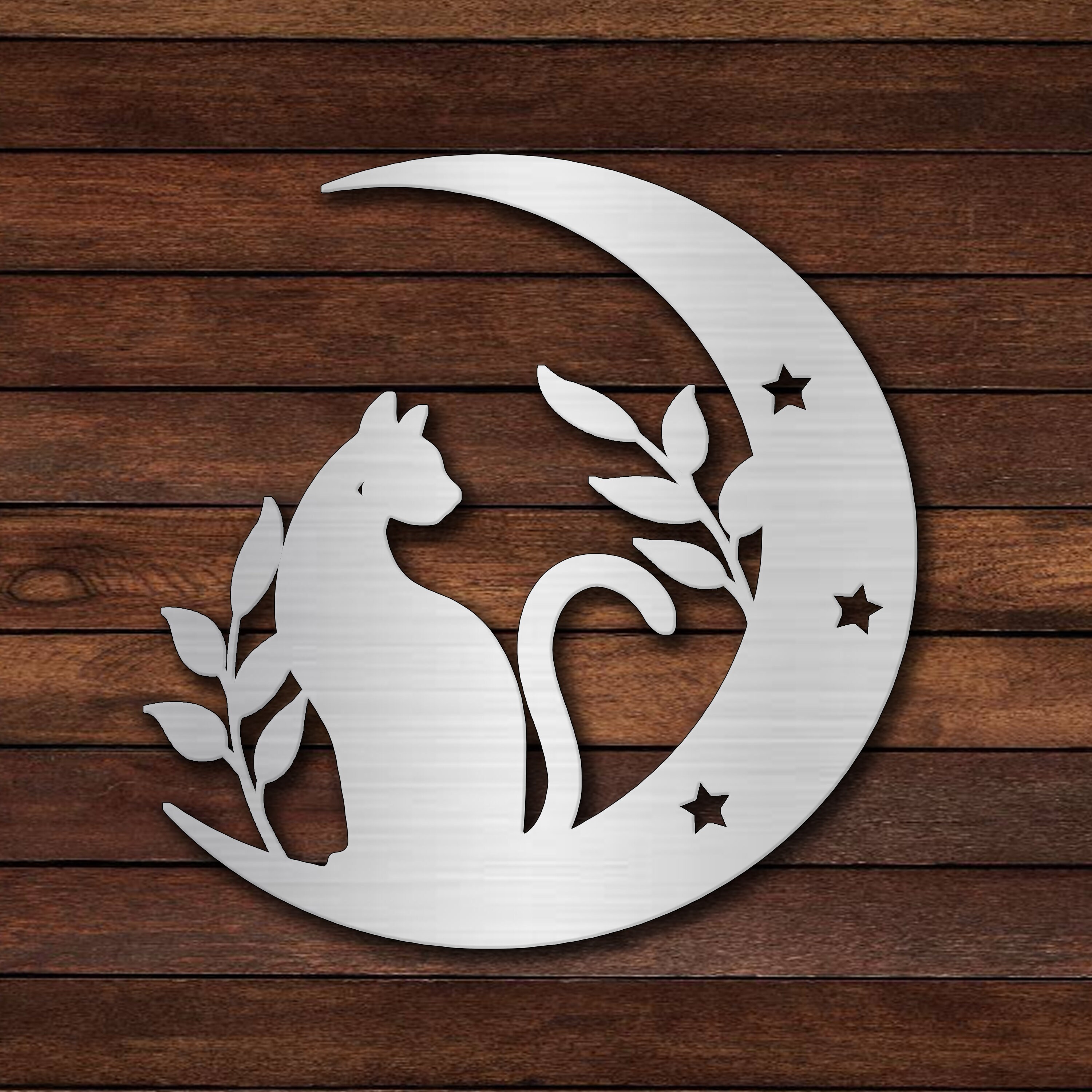 Cat and Moon DXF & SVG - Etsy