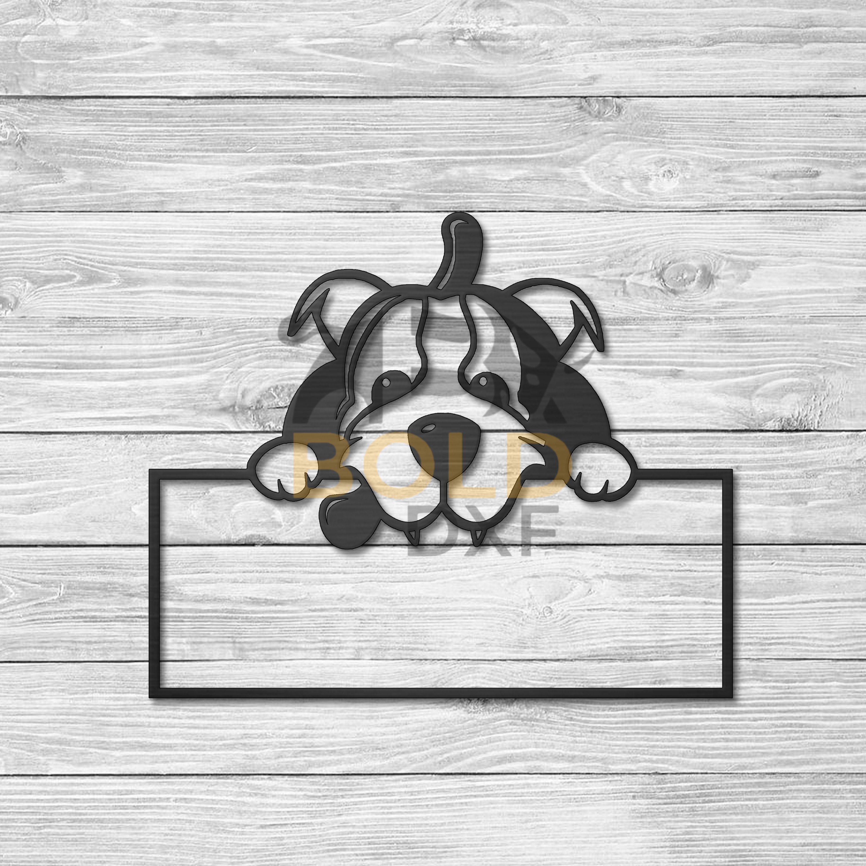 Dog With Sign DXF & SVG - Etsy