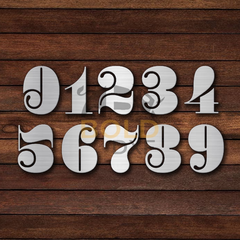 House Number Font - Design 1 DXF & SVG - Etsy