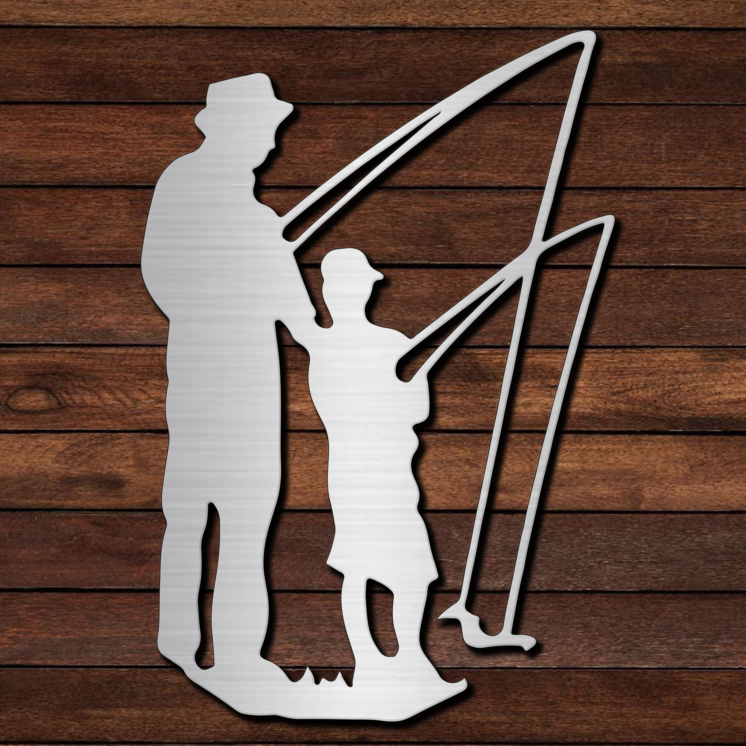 Father and Son Fishing DXF & SVG - Etsy