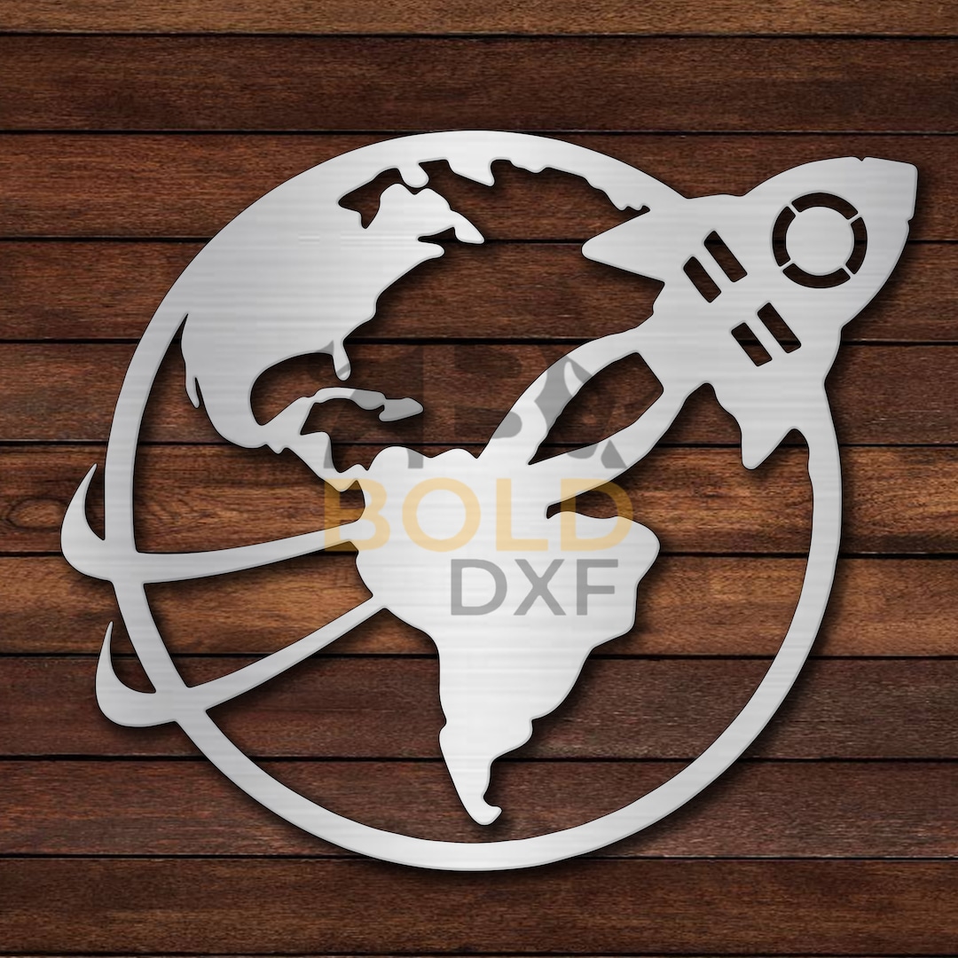 Rocket Around Earth DXF & SVG - Etsy