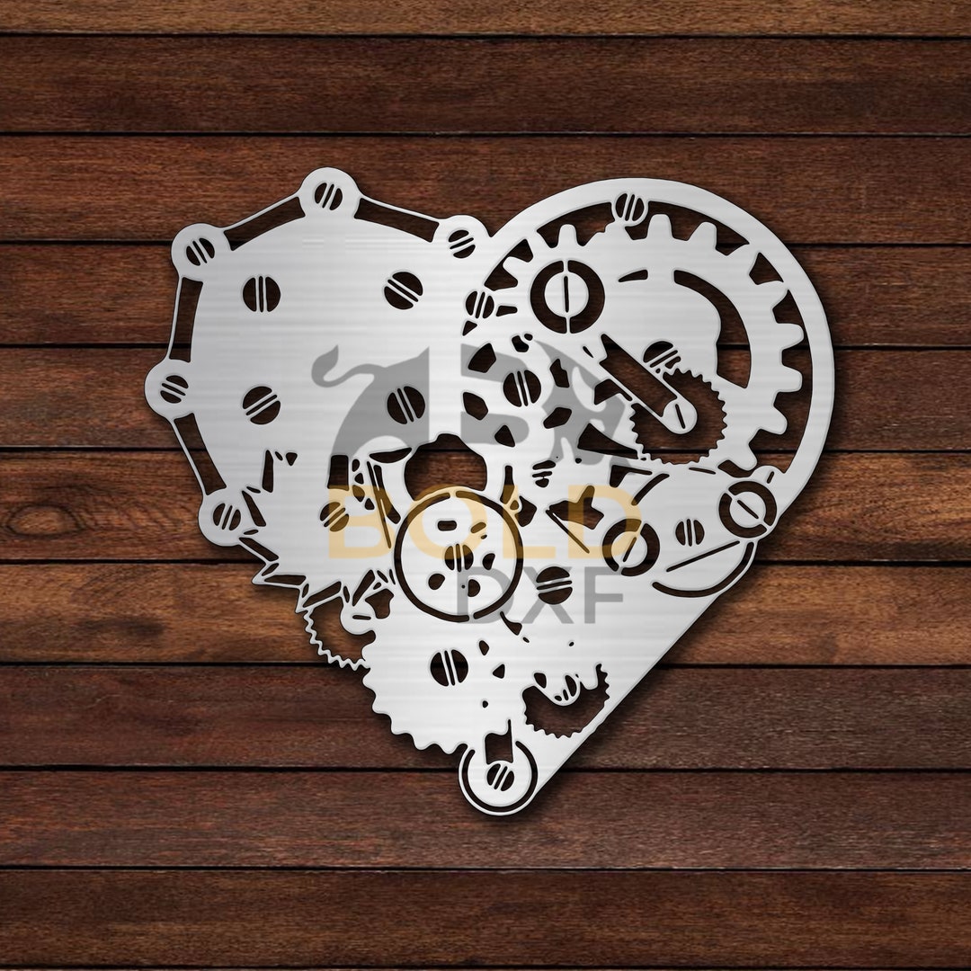 Steam Punk Heart DXF & SVG - Etsy