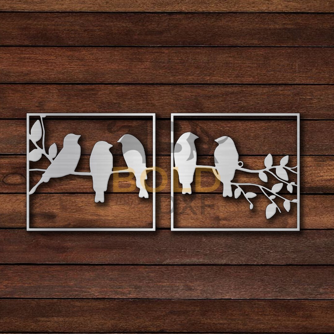 2 Panel Birds DXF & SVG - Etsy