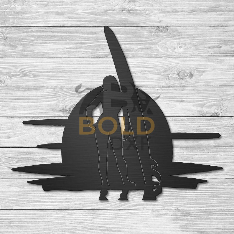 Sunset and Surfboard DXF & SVG - Etsy