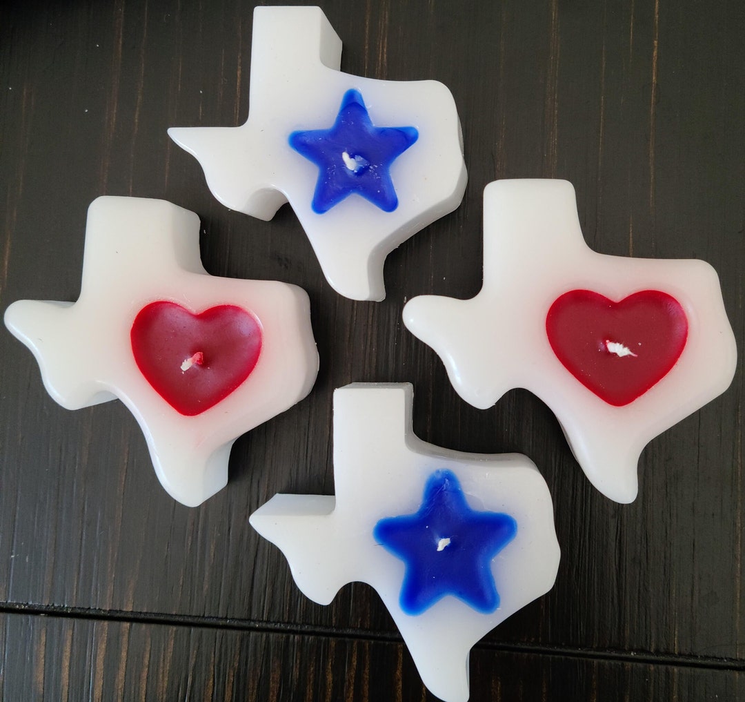 Lone Star State Texas Candle and Heart of Texas Candle Set Blue Bonnet ...