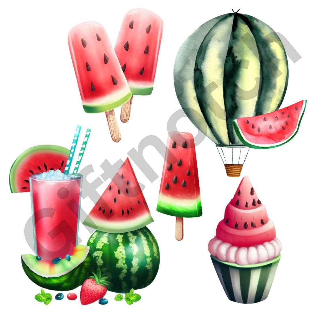 Watermelon Clipart, I Love Summer Png, Watermelon Slice Png, Watermelon ...