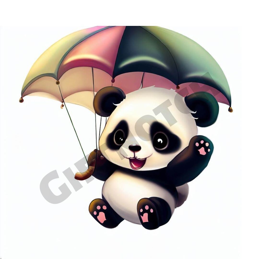 Panda Clipart, Cute Panda Png, Watercolor Panda, Panda PNG, Panda Clipart, Panda Art, Panda ...