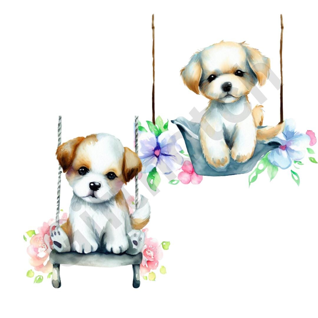 Cute Puppy PNG ,cool Dogs Clipart, Nursery Art, Digital Download, Card ...
