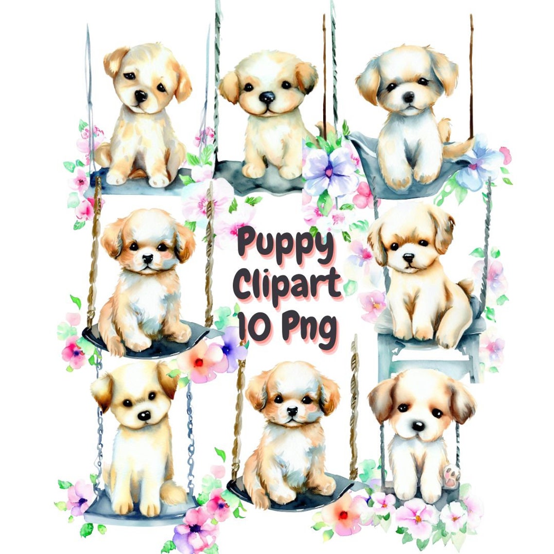 Cute Puppy PNG cool Dogs Clipart Nursery Art Digital - Etsy